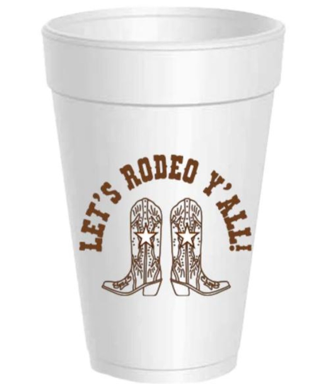 Let's Rodeo Styrofoam Cups - Sleeve of 10 16oz Cup - Etsy