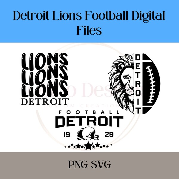 Detroit Lions Svg - Etsy