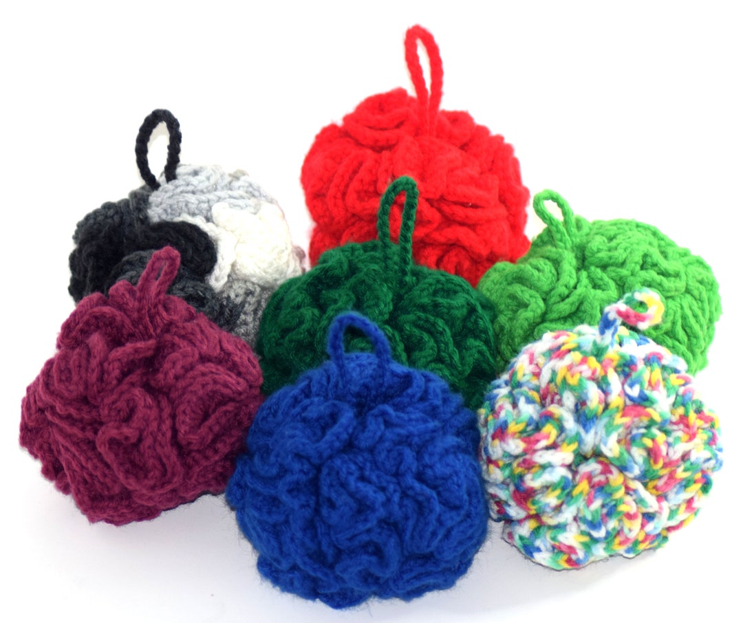 Crochet Bath Pouf | Handmade Bath & Shower Loofah | Puff | Multiple ...