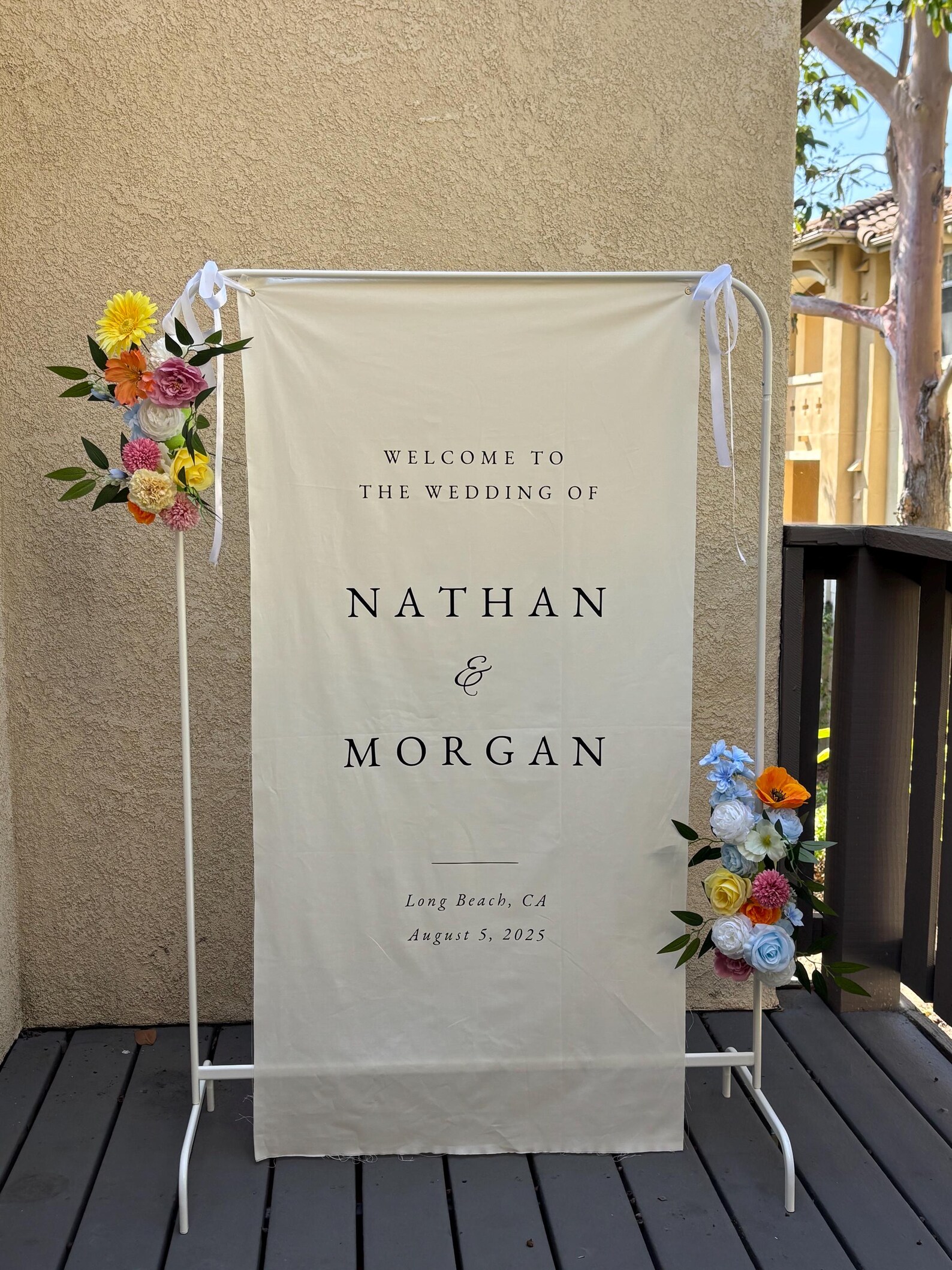 Custom Event Linen Sign | Personalized Wedding Welcome Signage ...