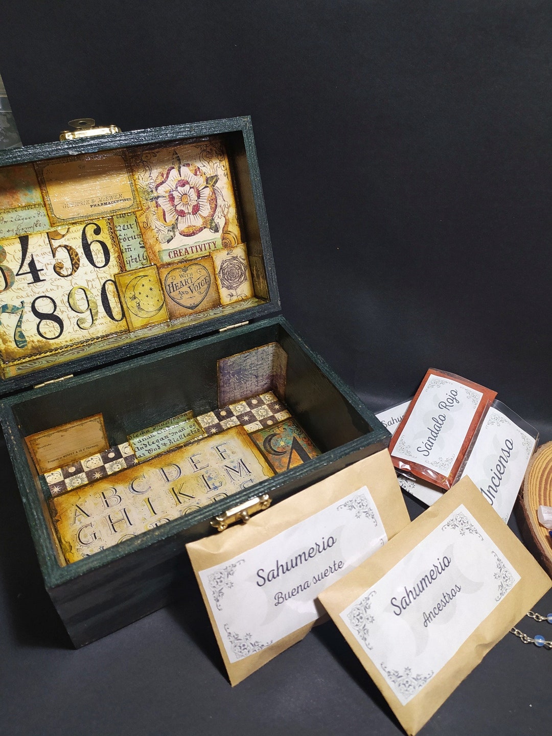 Witch Chest / Wooden Box With Manifestation Items / Portable Altar ...