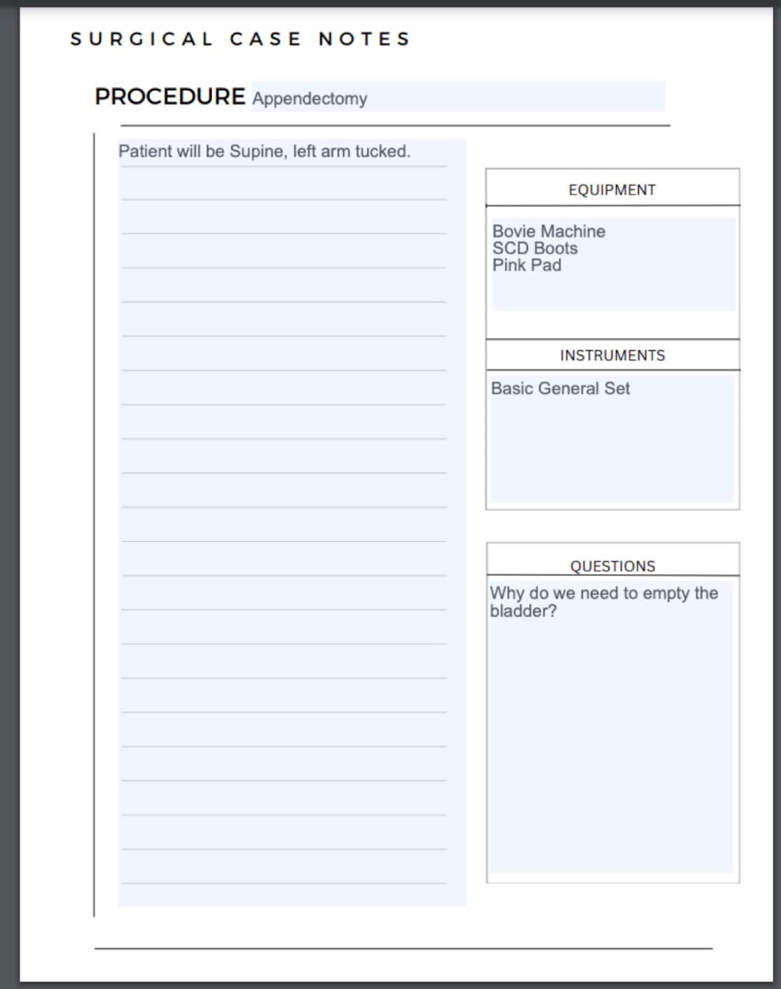 Nursing Note Template| Surgical Nurse Notes| Surgery| Nursing Digital ...