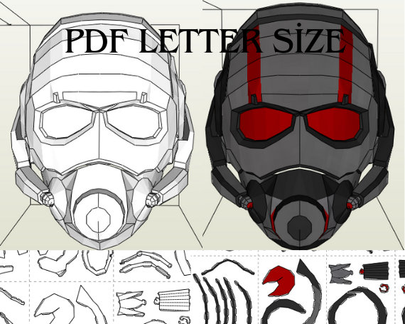 Antman Helmet Papercraft Template / Easy to Do / Cosplay Project ...