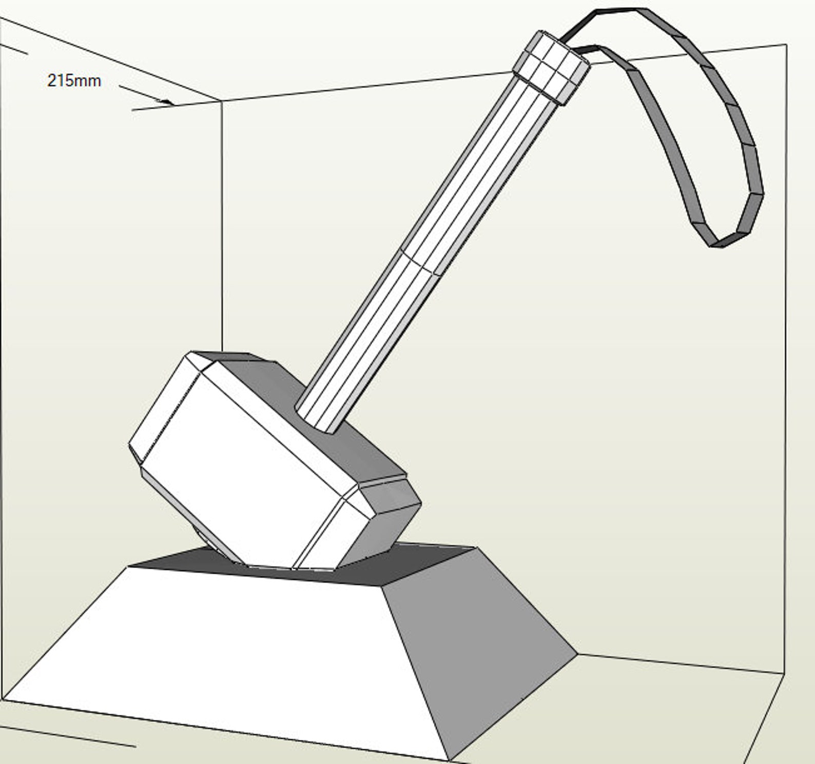 Thor Hammer Papercraft PDF Template Ready to Print / Easy to Do With ...