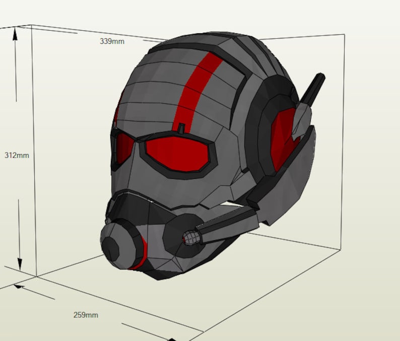 Antman Helmet Papercraft Template, Easy DIY Cosplay (PDF) - Etsy
