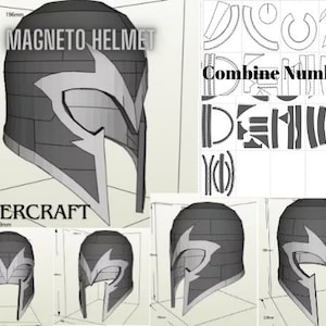 Magneto Helmet Papercraft Template / Foam Template - Etsy UK