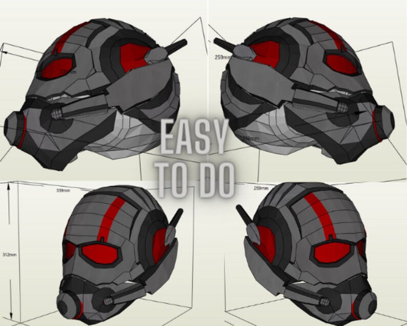 Antman Helmet Papercraft Template, Easy DIY Cosplay (PDF) - Etsy