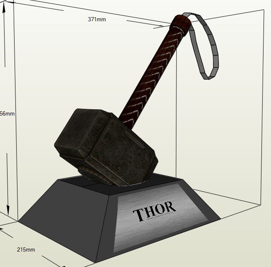 Thor Hammer Papercraft PDF Template Ready to Print / Easy to Do With ...