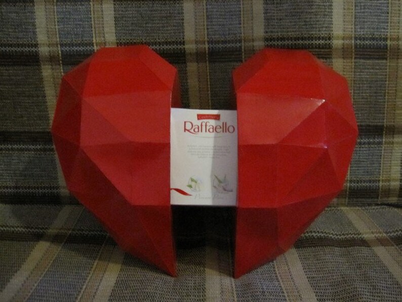 3D Papercraft Heart Box Template – DIY Low Poly Gift (digital Download ...