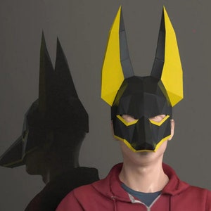 Anubis Mask / Jackal Mask | DIY Paper Mask, Printable Template ...