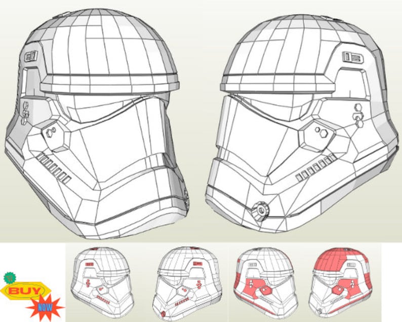 Papercraft stormtrooper helmet template PDF star wars stormtrooper ...