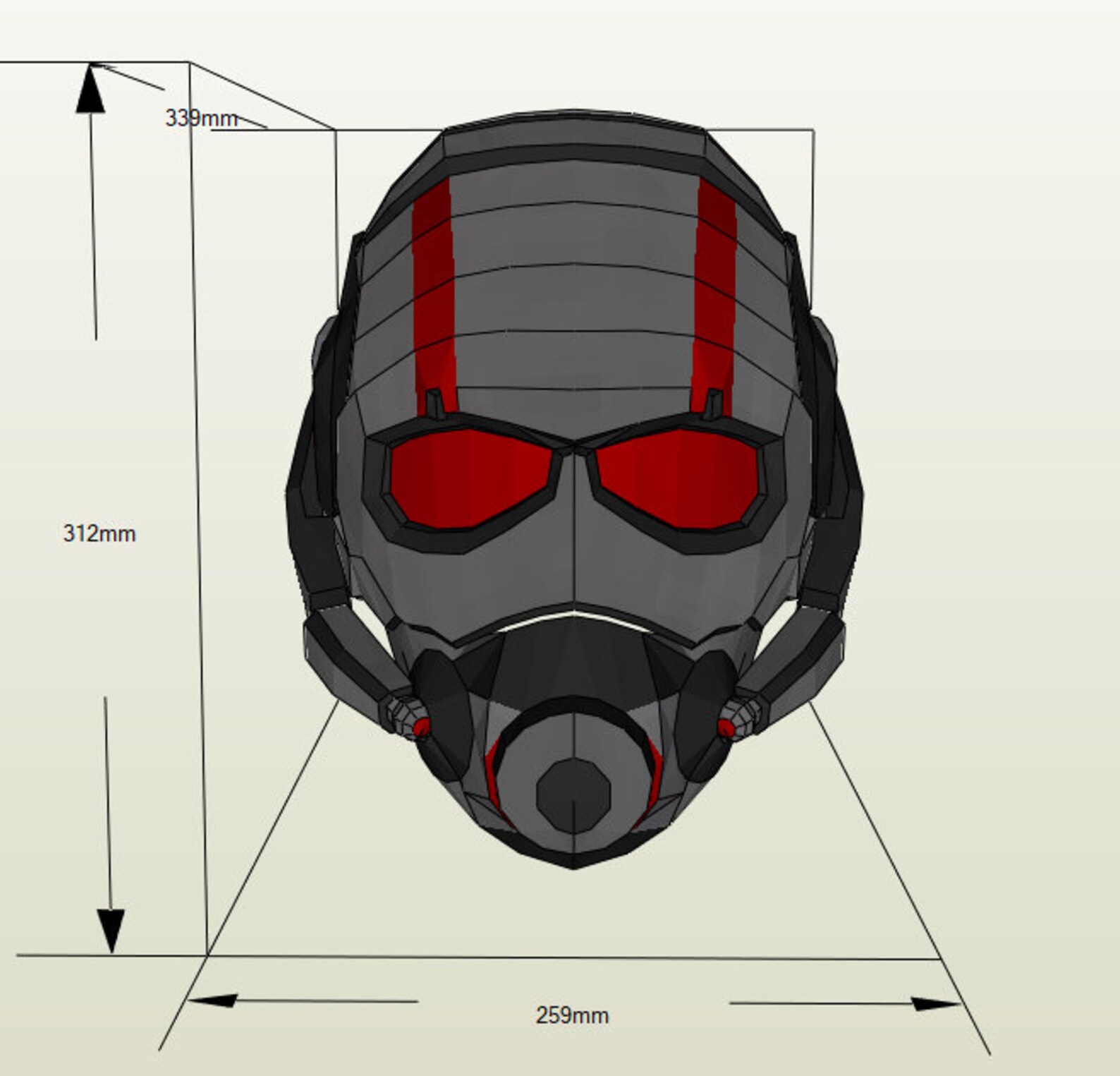 Antman Helmet Papercraft Template / Easy to Do / Cosplay Project ...