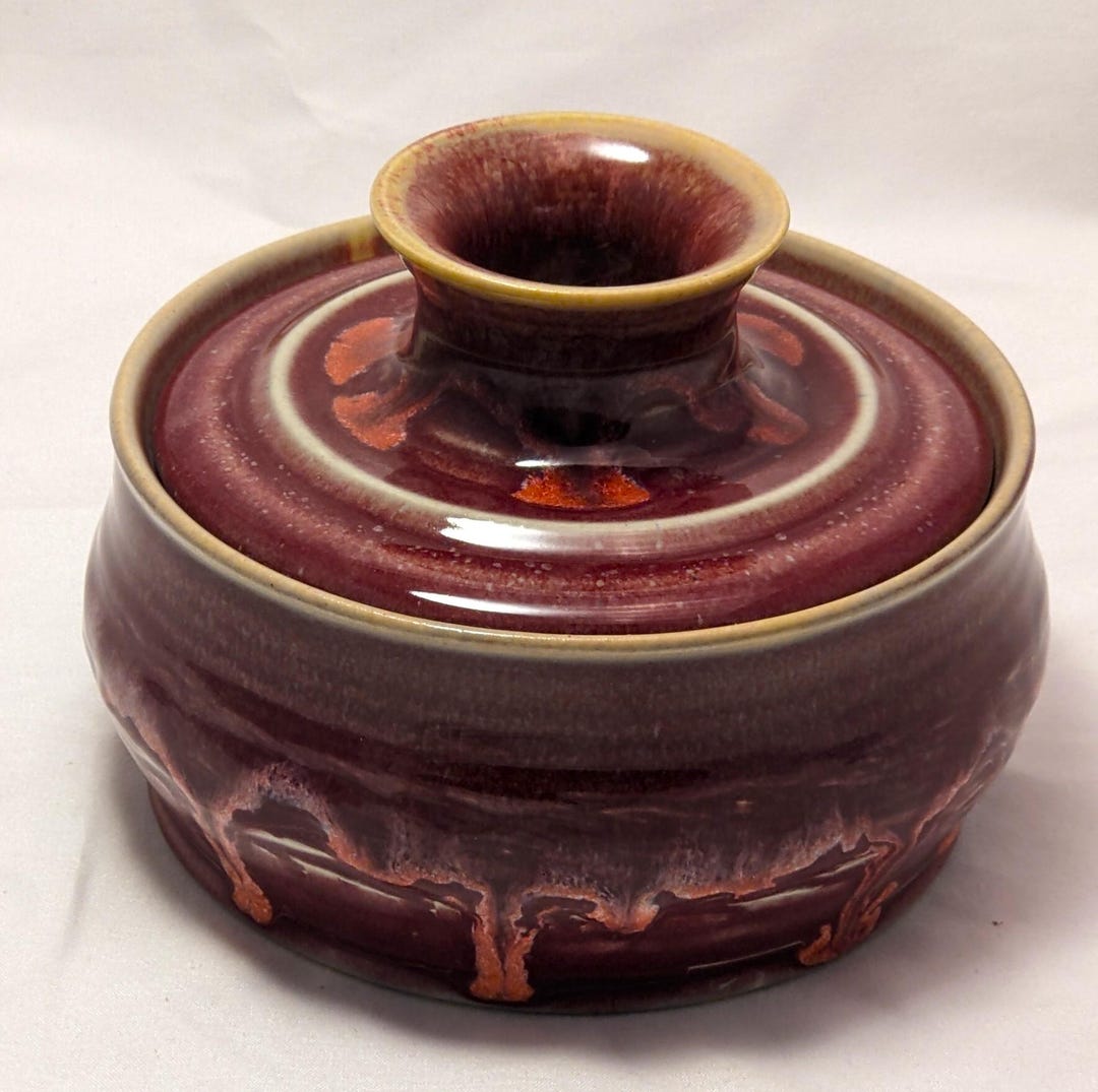 Mellow Merlot Flow Lidded Candy Dish - Etsy