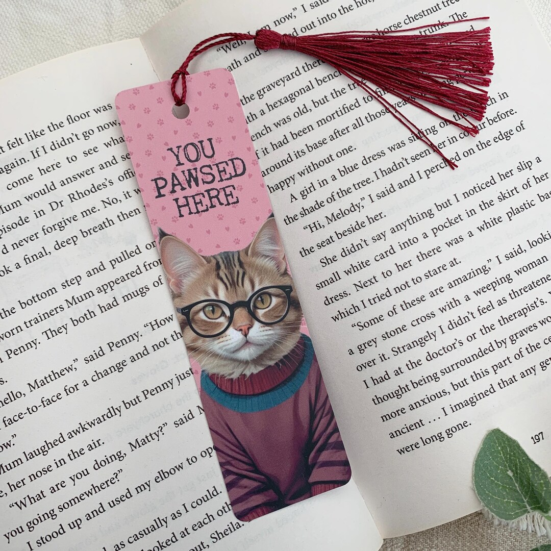 Cat Lover Bookmark, Tabby Cat | Cat Book Mark | Book Lover Gift | Funny ...