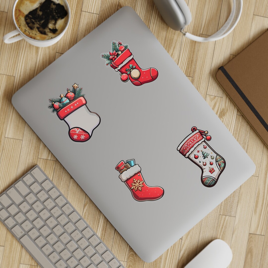 Festive Stocking Sticker Set 20 Whimsical Stickers for Holiday Delight ...