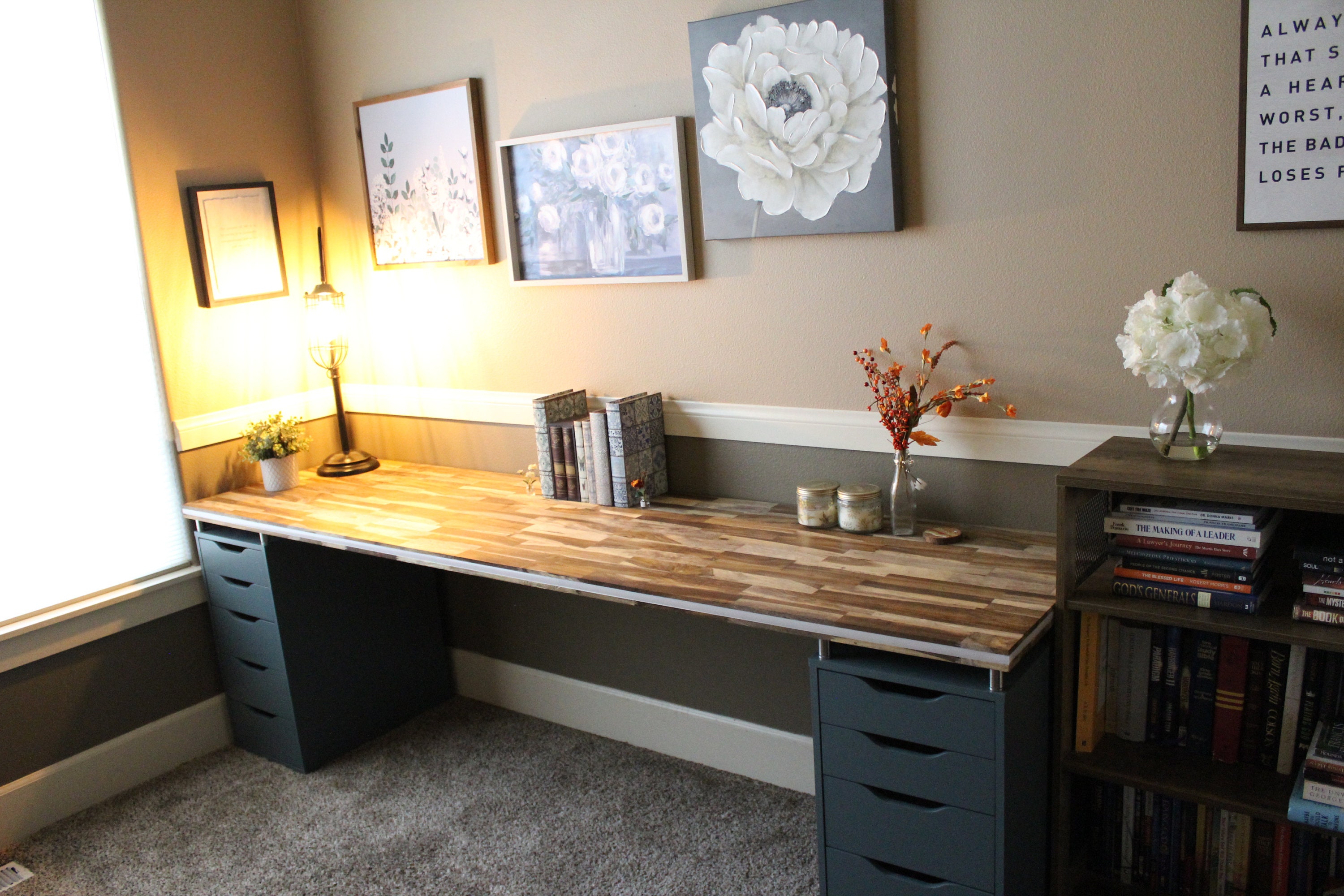 Butcher Block Office Desk Top / Table Top / Island Counter Top With ...