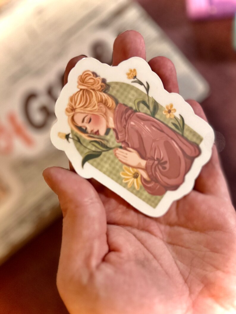 Praying Woman Waterproof Sticker Christian Stickers and Stationary ...