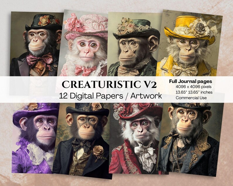 Monkey Art, Monkey Man, Monkey Lady, Lord, Aristocrat, Victorian ...