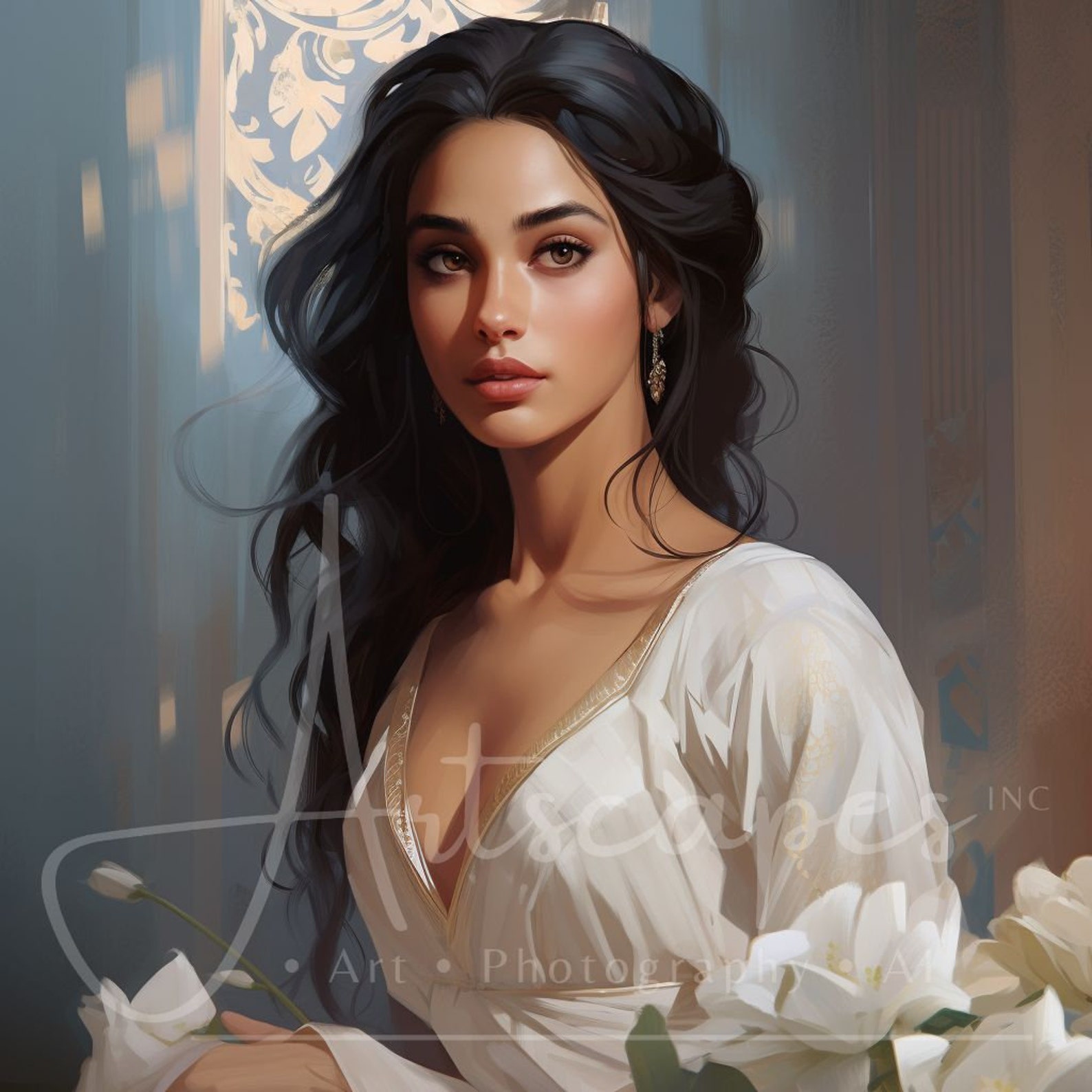 Indian Princess Art, Indian Woman Art, Indian Lady, Digital Download ... Indian Princess Art, Indian Woman Art, Indian Lady, Digital Download ...