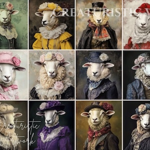 Sheep in Clothes, Vintage Sheep, Sheep Art, Wardrobe, Wearing Clothes ...