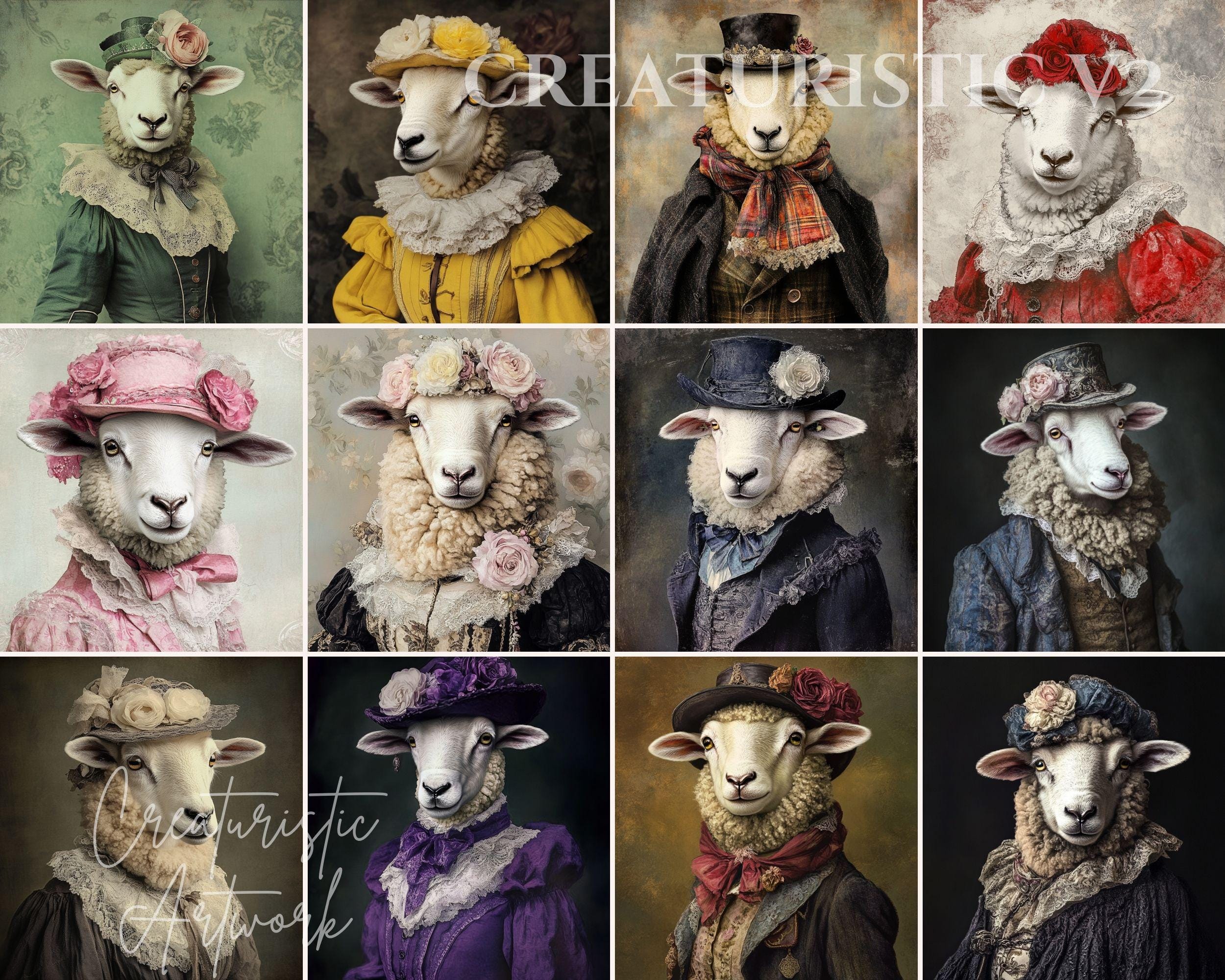 Sheep in Clothes, Vintage Sheep, Sheep Art, Wardrobe, Wearing Clothes ...