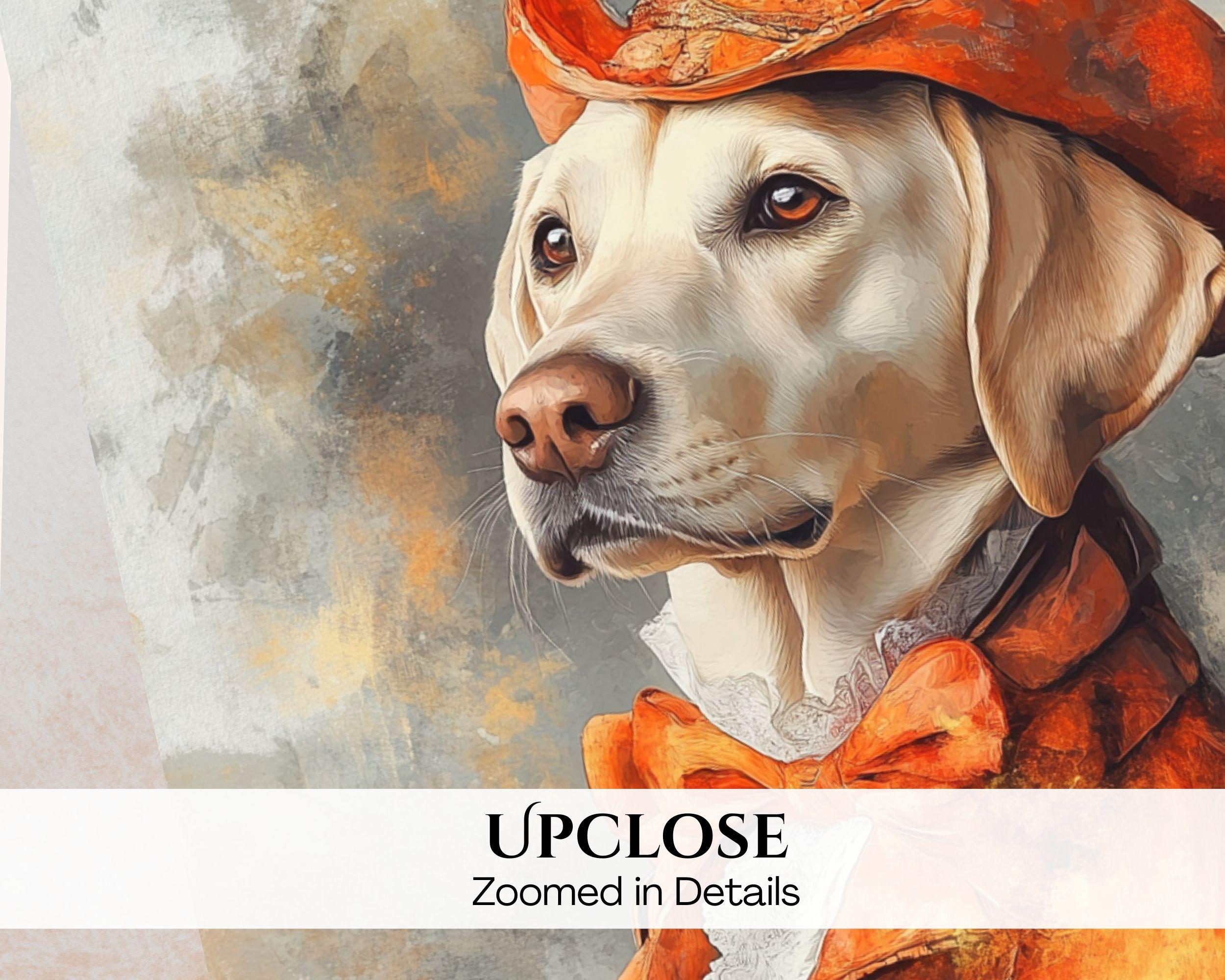 Labrador Retriever Portrait, Lord, Renaissance Dog, Wearing Dress, in ...