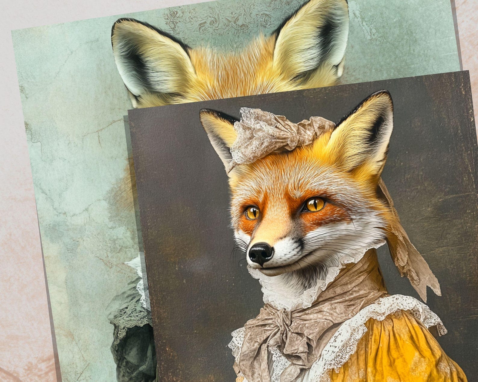Fox Dressed Up, Fox Artwork, Lord, Aristocrat, Victorian, Wearing Dress ...