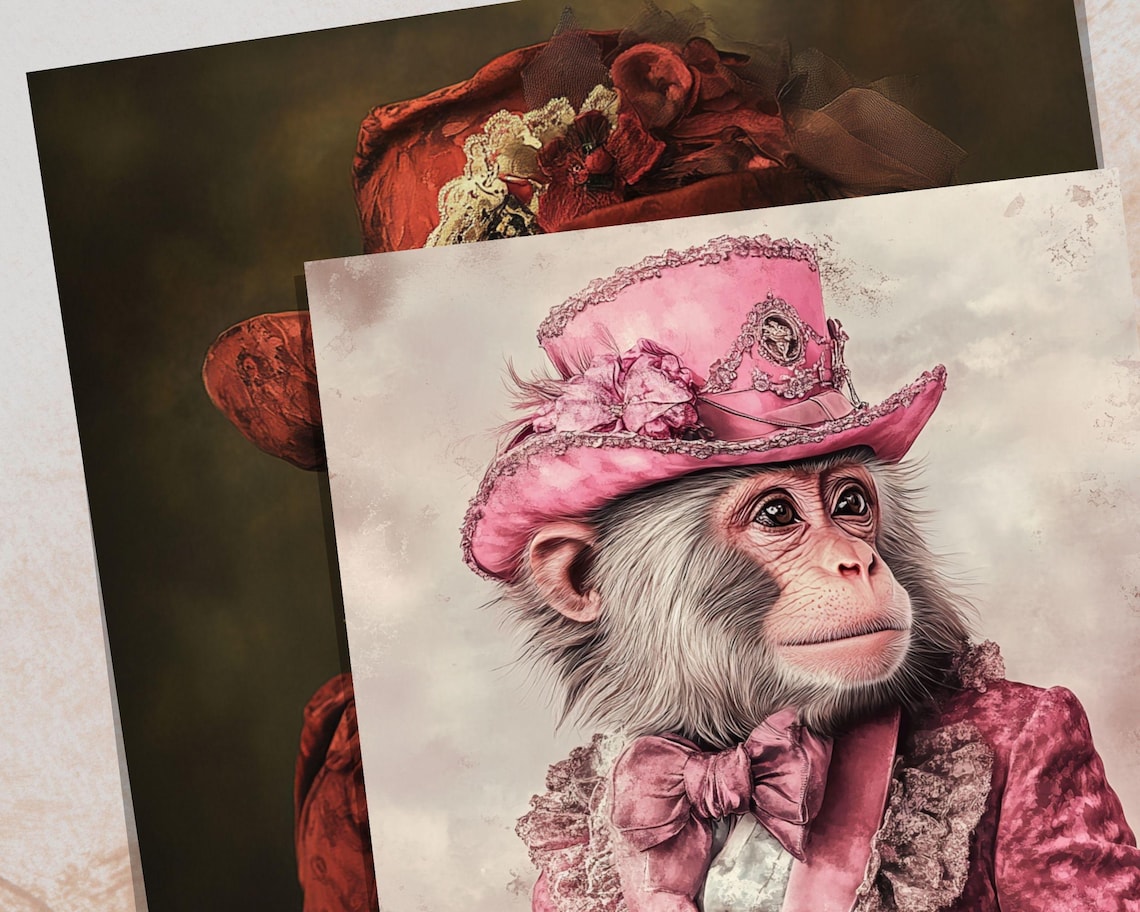 Monkey Art, Monkey Man, Monkey Lady, Lord, Aristocrat, Victorian ...