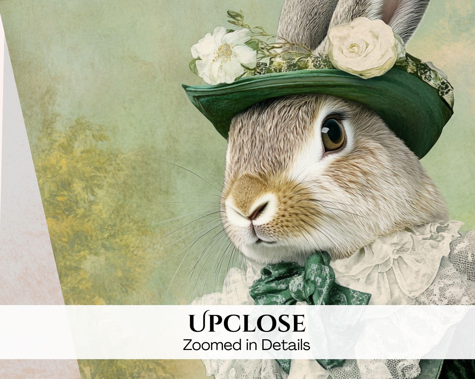 Bunny Portrait, Rabbits in Clothes, Vintage Bunny, Rabbit Art, Wardrobe ...