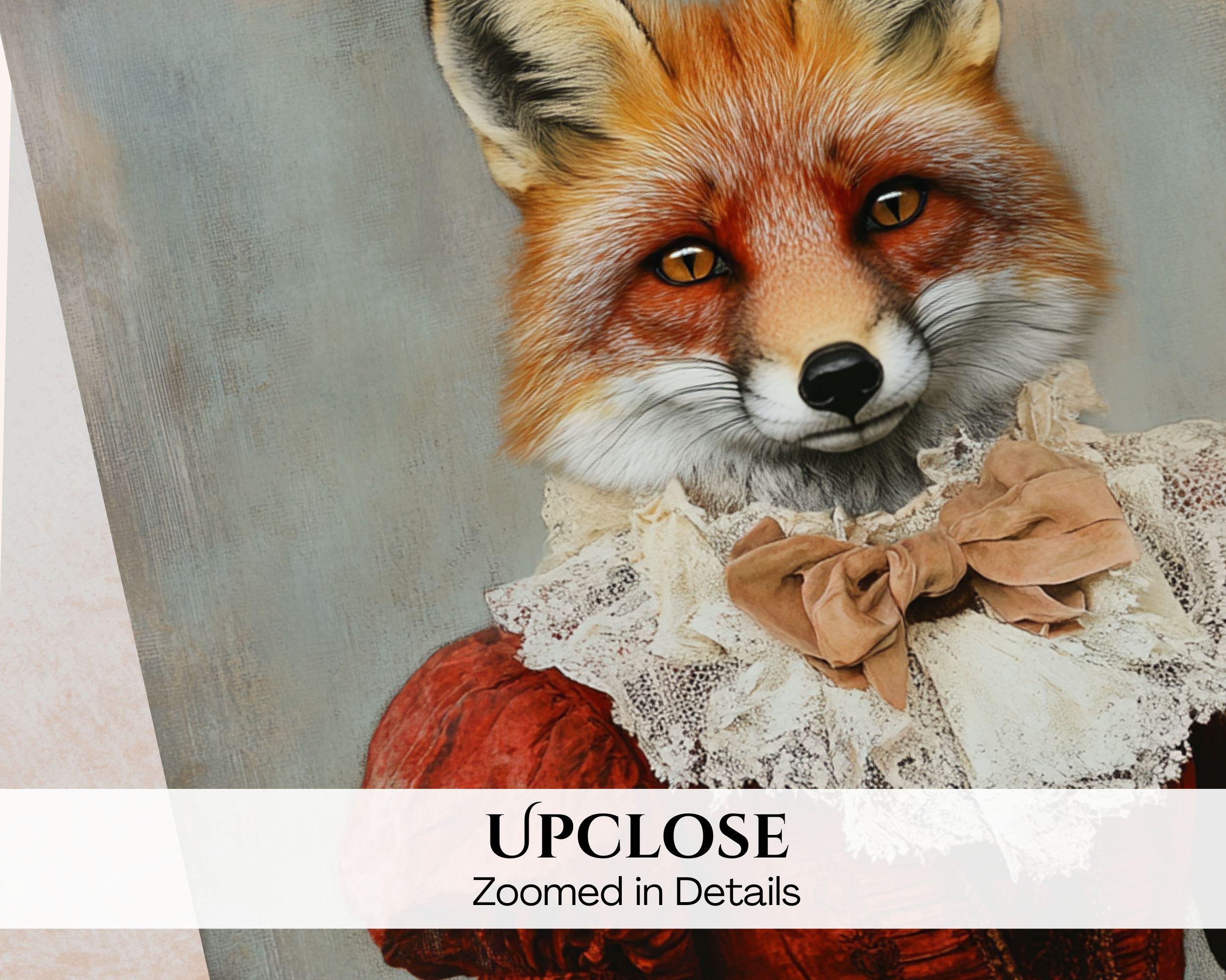Fox Dressed Up, Fox Artwork, Lord, Aristocrat, Victorian, Wearing Dress ...
