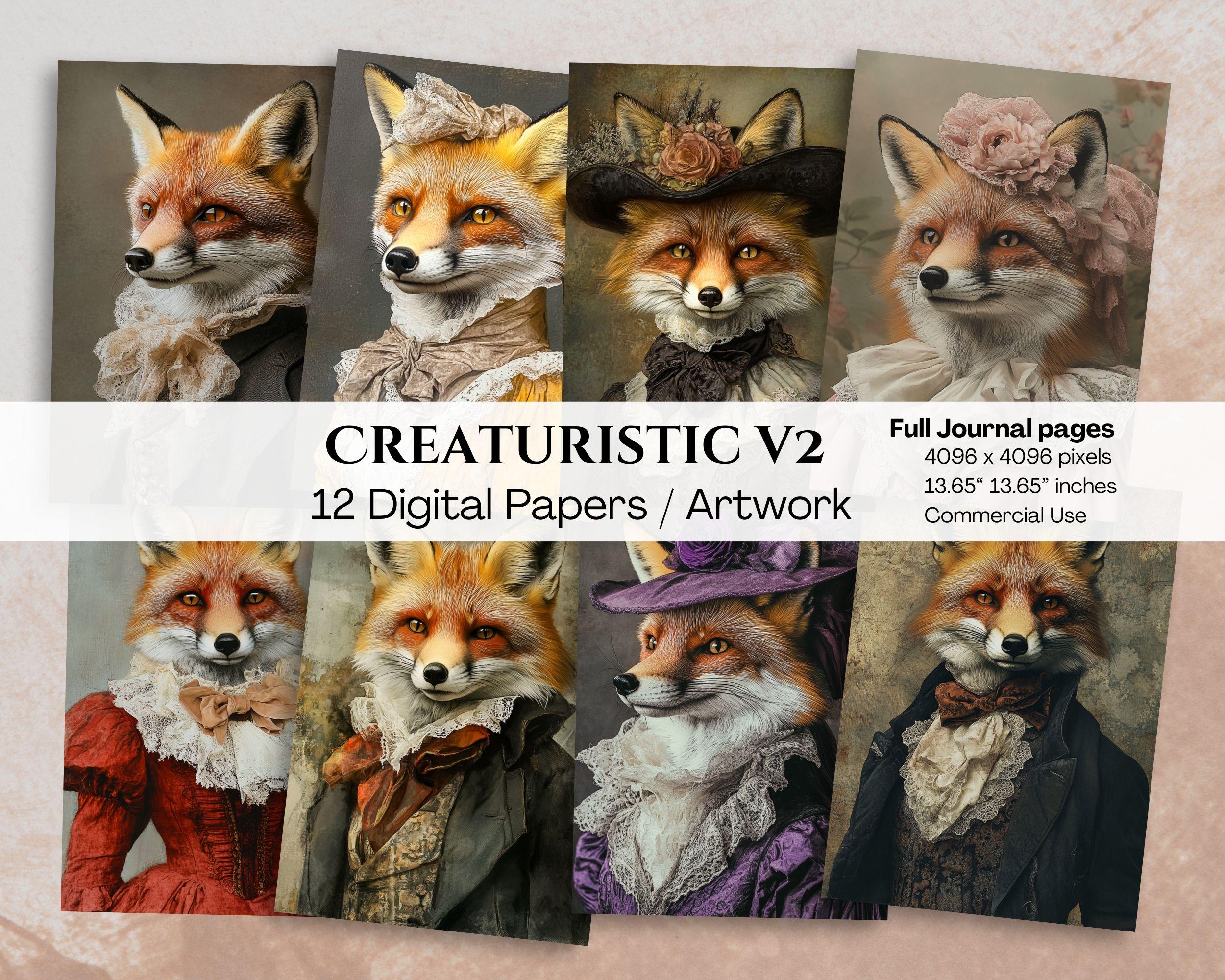Fox Dressed Up, Fox Artwork, Lord, Aristocrat, Victorian, Wearing Dress ...