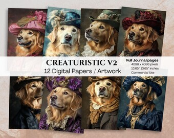 Labrador Retriever Portrait, Lord, Renaissance Dog, Wearing Dress, in ...