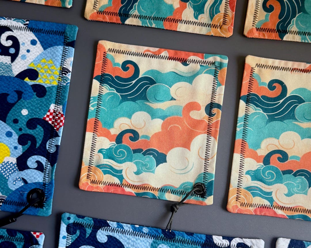 Hoisted Clouds Hank | Modern Microfiber Handkerchief | Pastel Muted ...