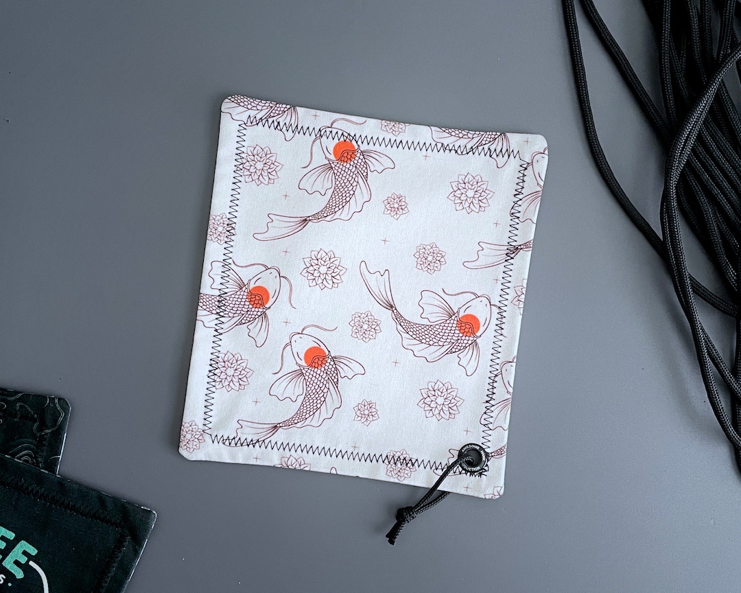 Koi Hank | Modern Handkerchief | Koi Pond Oriental Style Hank With EDC ...