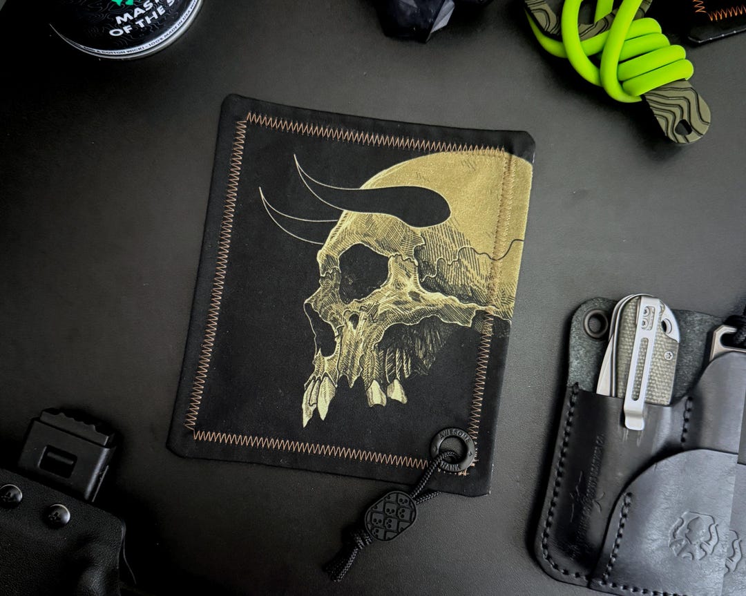 Feral Skull Hank | Modern Microfiber Handkerchief | Skull Theme Design ...