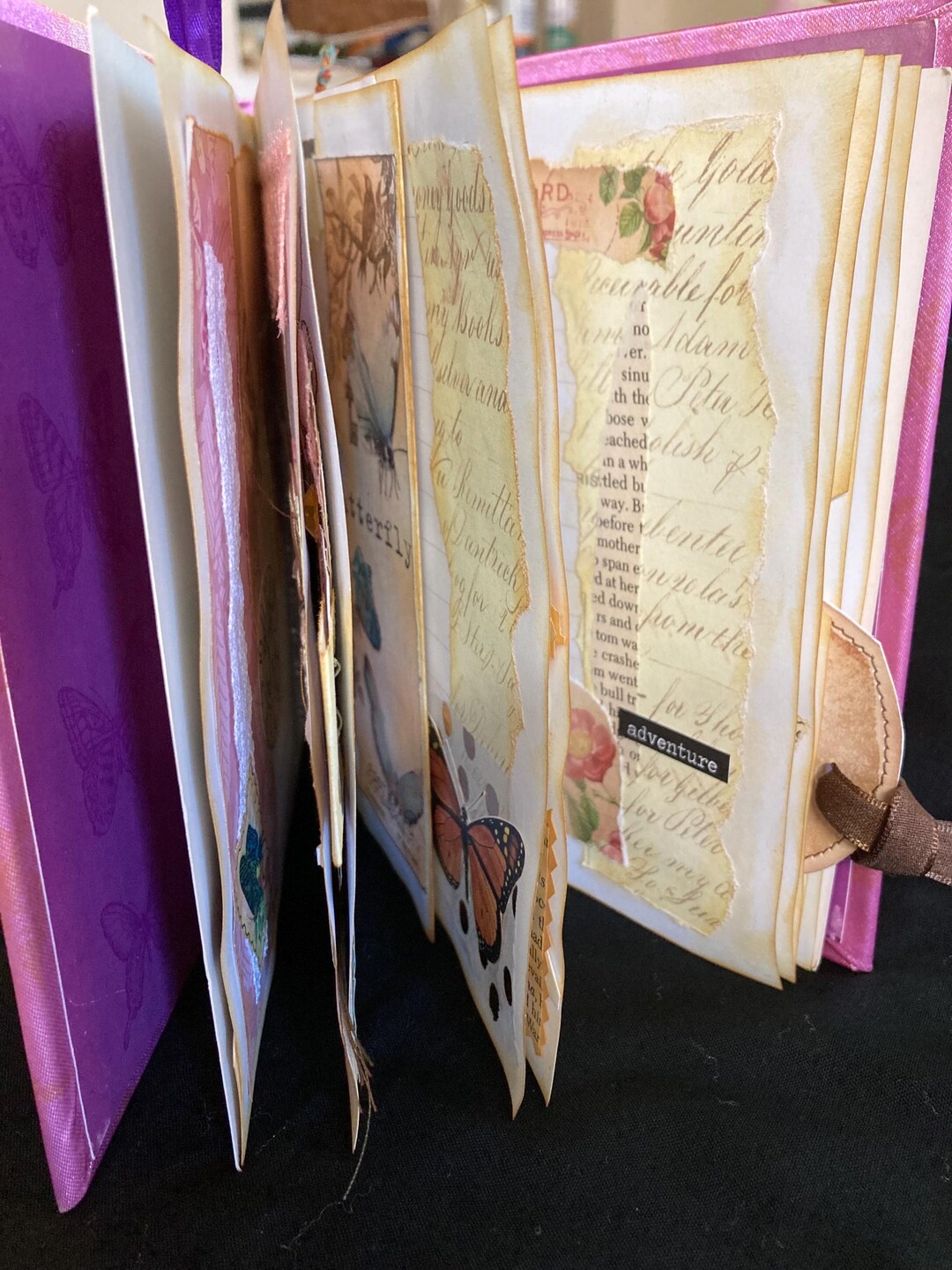 A butterfly Theme Altered Spiral Book - Etsy