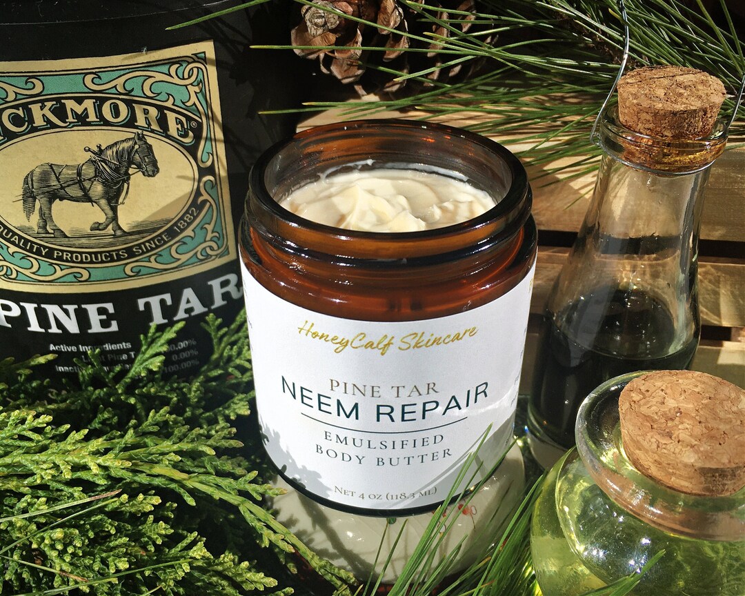 Tallow Body Butter, Pine Tar Neem Repair. Sensitive Skin Care Cream ...