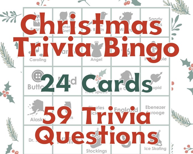Christmas Movie Quotes Bingo Game – Fun Holiday Party Activity, Family ...