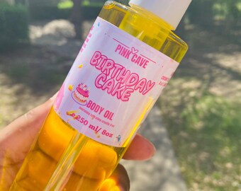 1 Oz. Birthday Cake Scented Body Oil, Birthday Cake Glow Oil, Cake ...