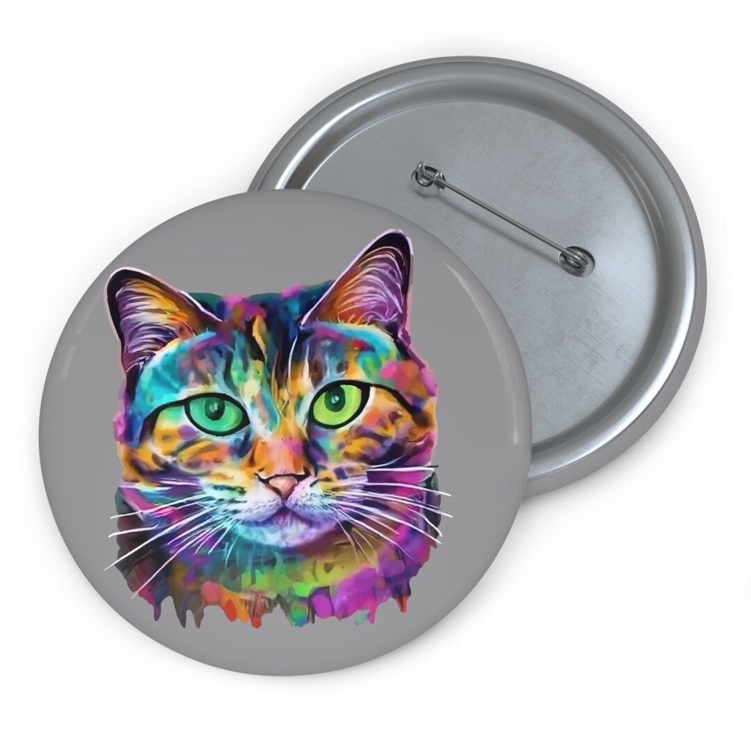 Graffiti Calico Cat Pin - Etsy