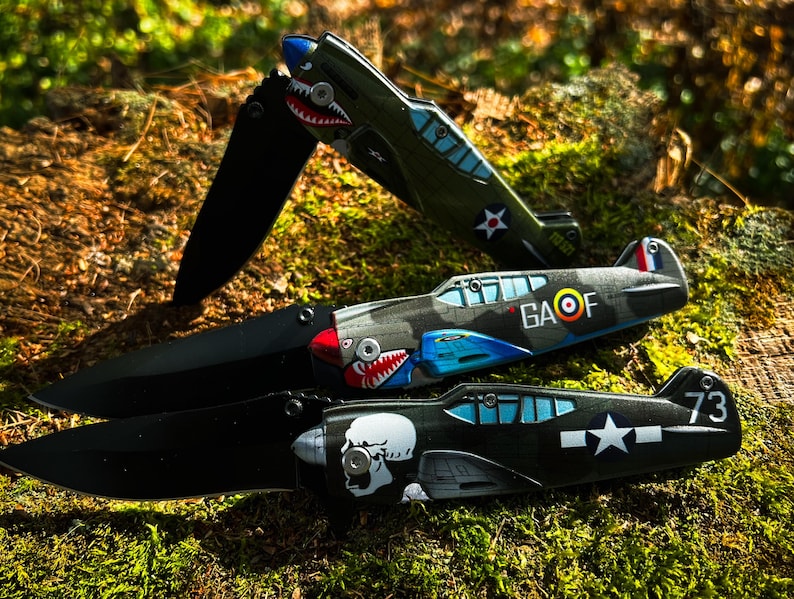 Personalized Fighter Plane Pocket Knife, Engraved Gift - Etsy