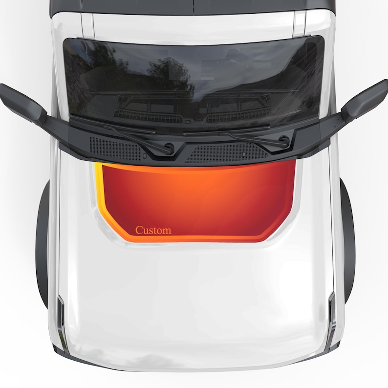 Fits Ford Bronco Decals 2021+. Heritage Style Retro Sunset Hood and ...