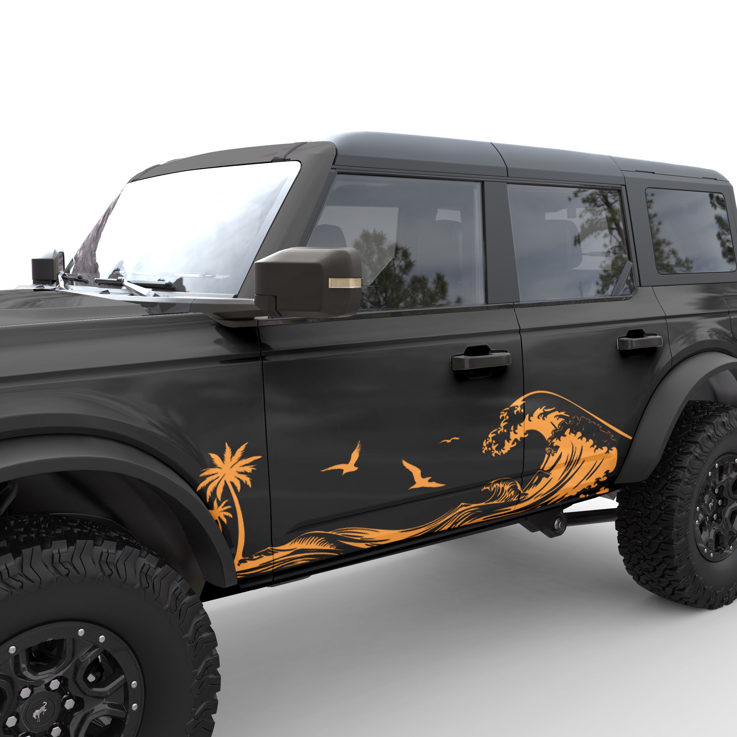 Wave Beach Door Decals. for Ford Bronco Sticker 2021+. Best Gift for ...