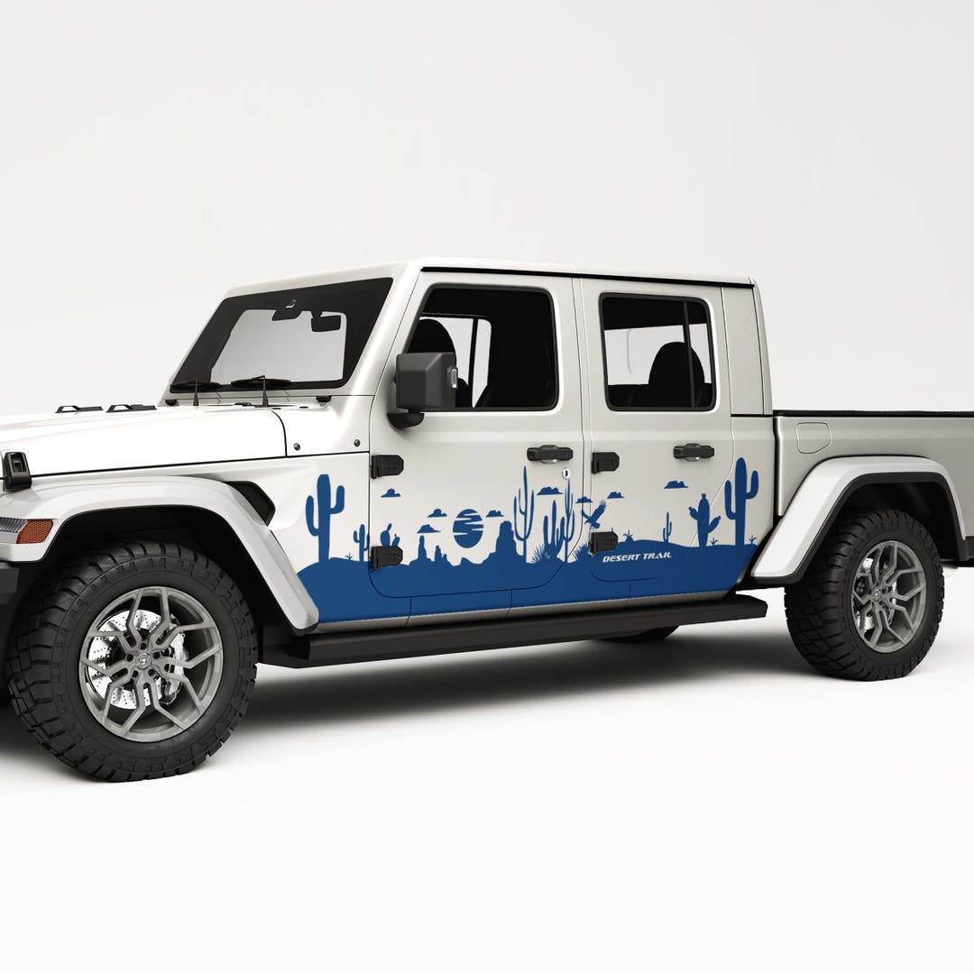 For Jeep Gladiator Vinyl Decals. Desert Landscape for Jeep Accessories ...