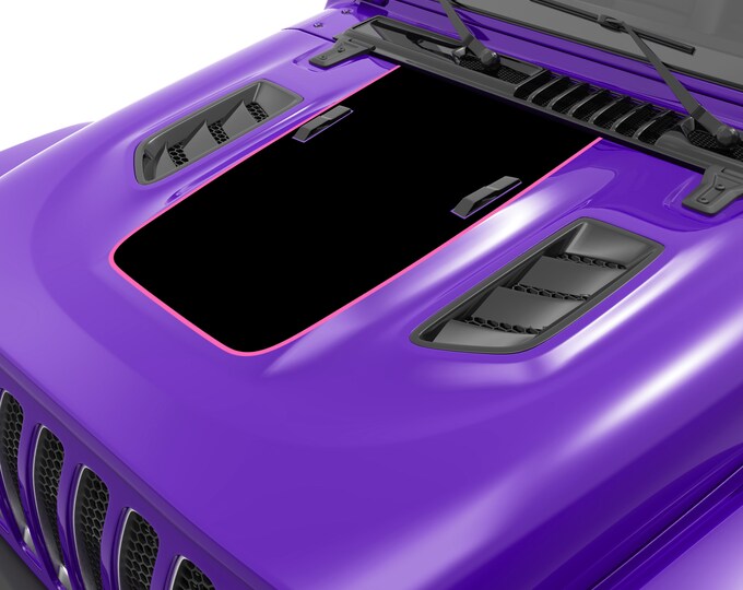 Topographic Map Hood Decal Glossy or Matte Finish-fits 2018 Wrangler JL ...