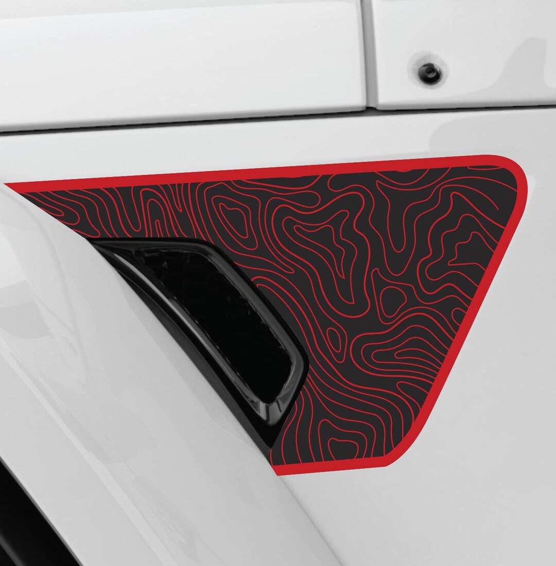 Fits 2018+ Jeep Wrangler JL, JLU & Gladiator. Topographic Map Fender ...