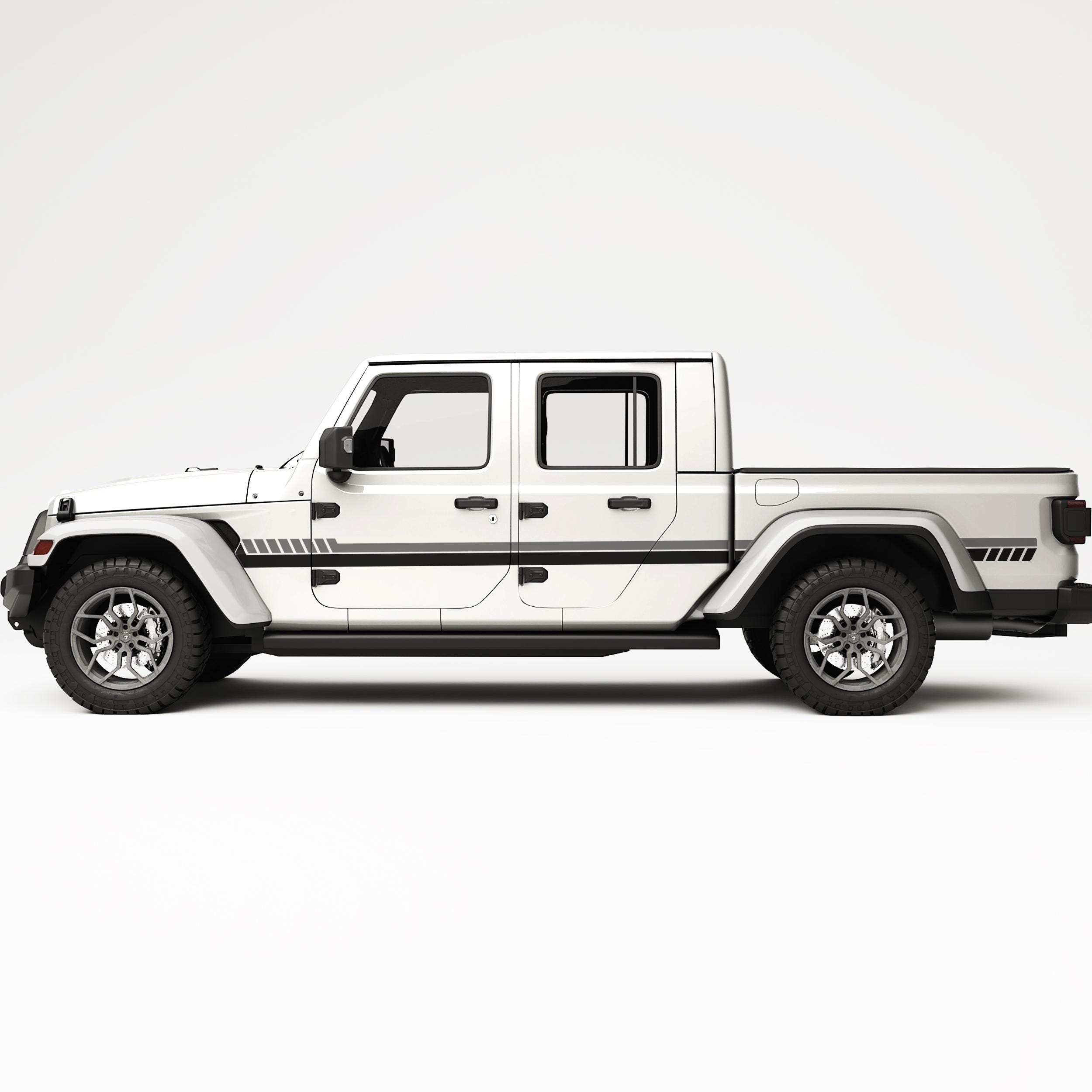 Lines Side Door Stickers for Jeep Acessories and Gladiator Vinyl Decals ...