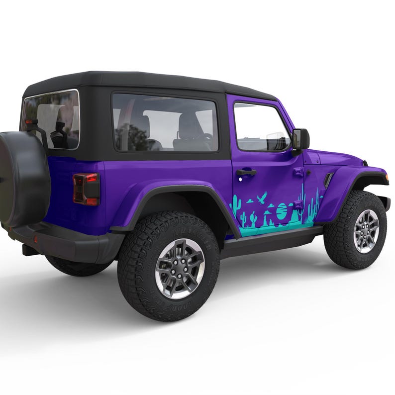 Fits Jeep Graphics Decals - Desert Landscape off Road Stickers for Jeep ...