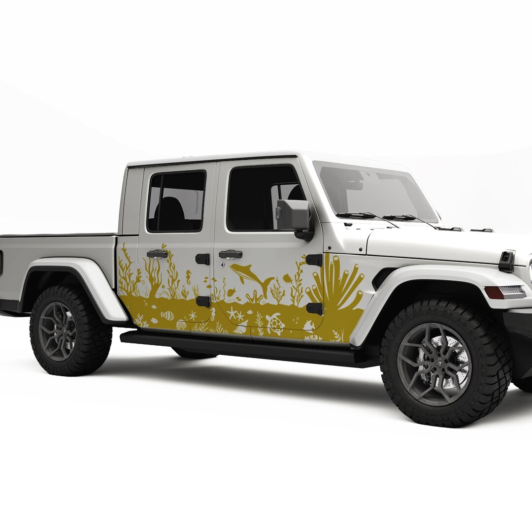 For Jeep Gladiator Decal. Coral Reef Door Graphics. Off-road Vinyl ...