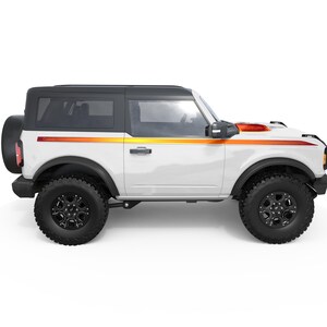 Fits Ford Bronco Decals 2021+. Heritage Style Retro Sunset Hood and ...